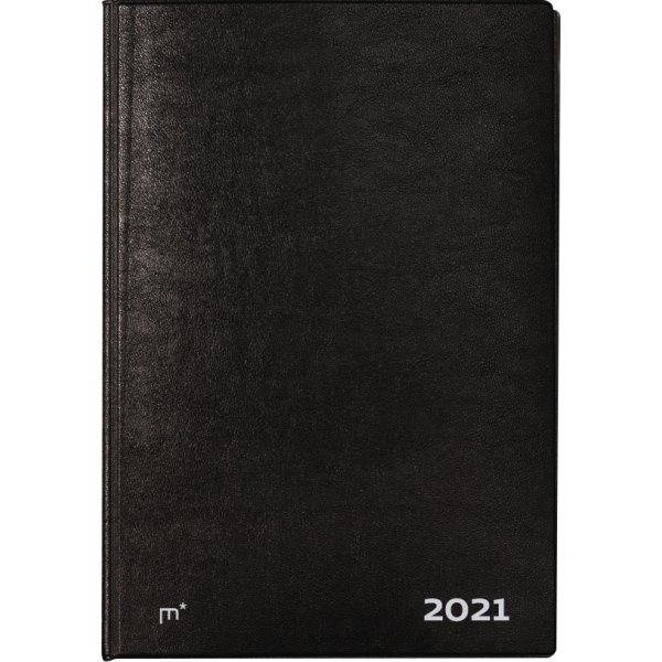 Weekplanner 2021 City vinyl sort 9,5 x 17 cm. tværformat — Arjshop