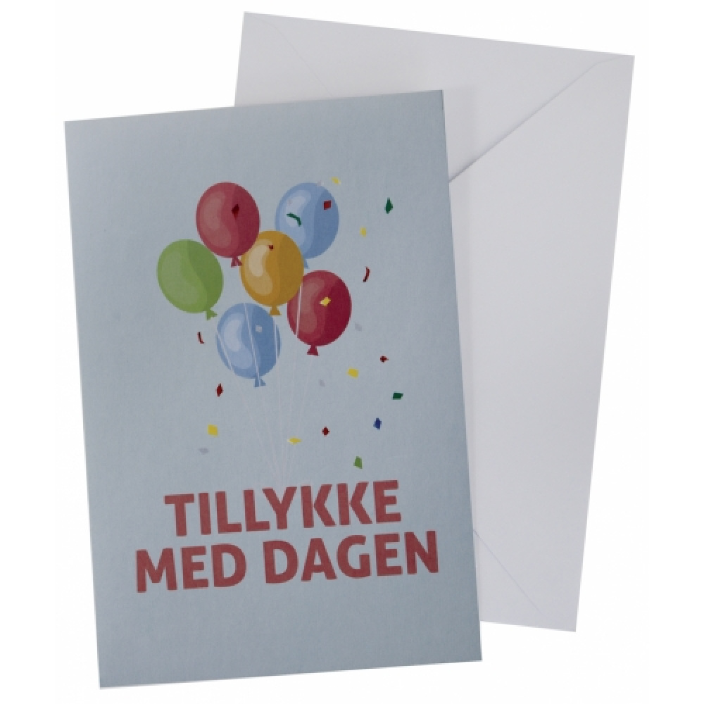 Kort-/telegram Ballonner/Tillykke med dagen — Arjshop